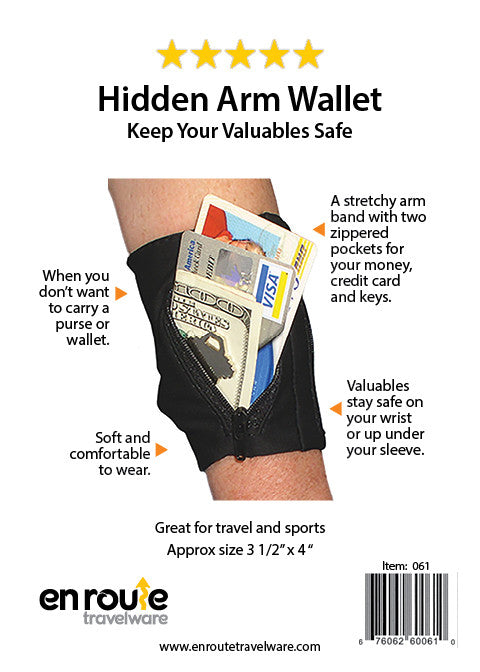 Arm Wallet Black (#061) – En Route Travelware